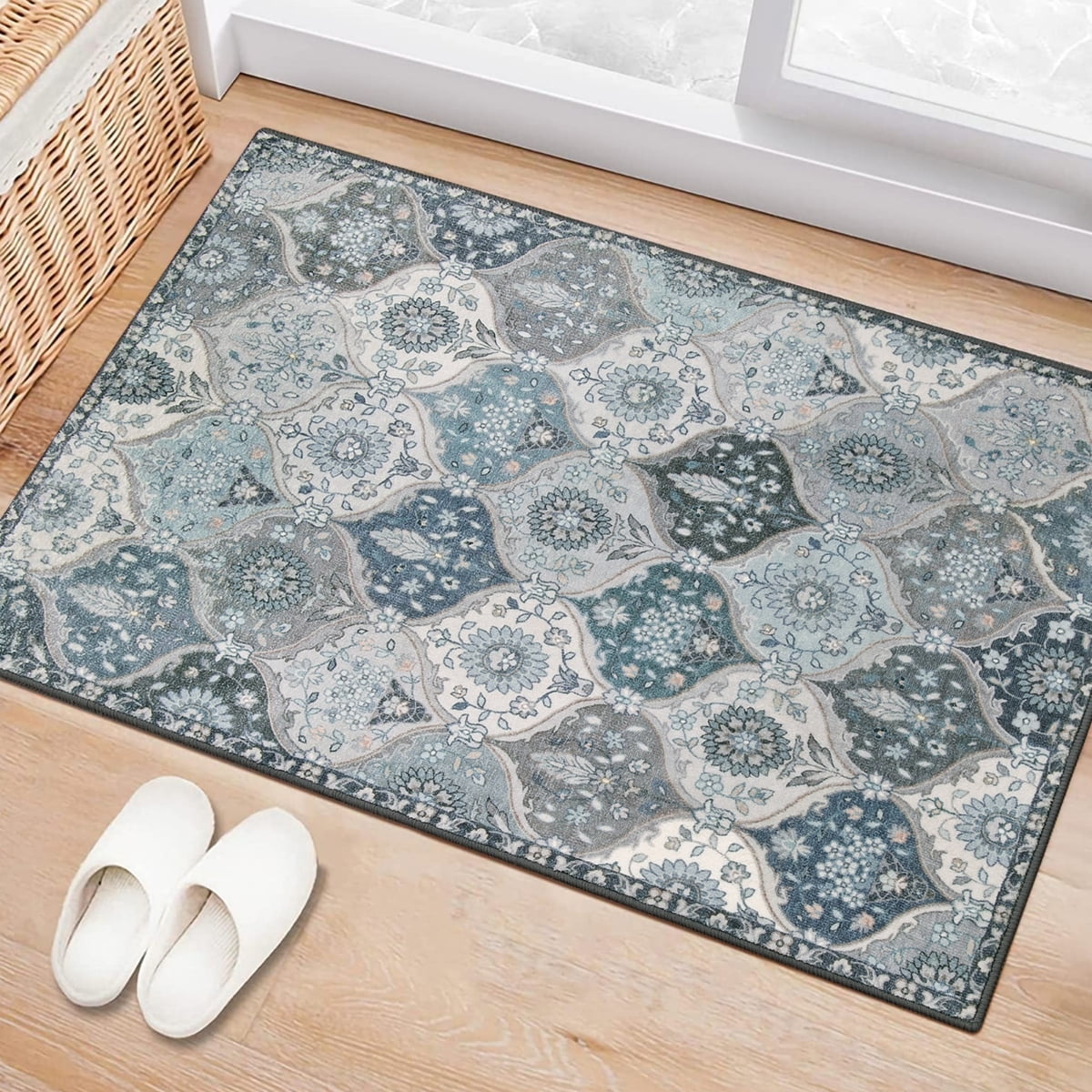 Lahome 2'x3' Moroccan Trellis Area Rug,Entry Rug Non-Slip Washable ...