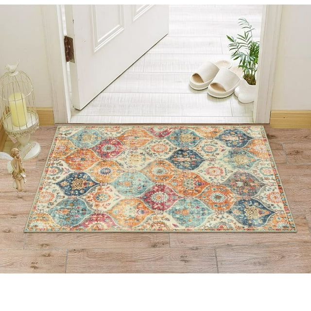 Lahome 2'x3' Moroccan Trellis Area Rug,Entry Rug Non-Slip Washable ...