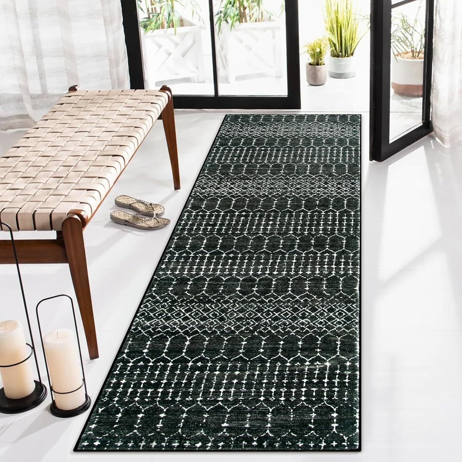 Lahome 2'x6'Washable Moroccan Runner Rugs for Entryway, Non-Slip Ultra ...
