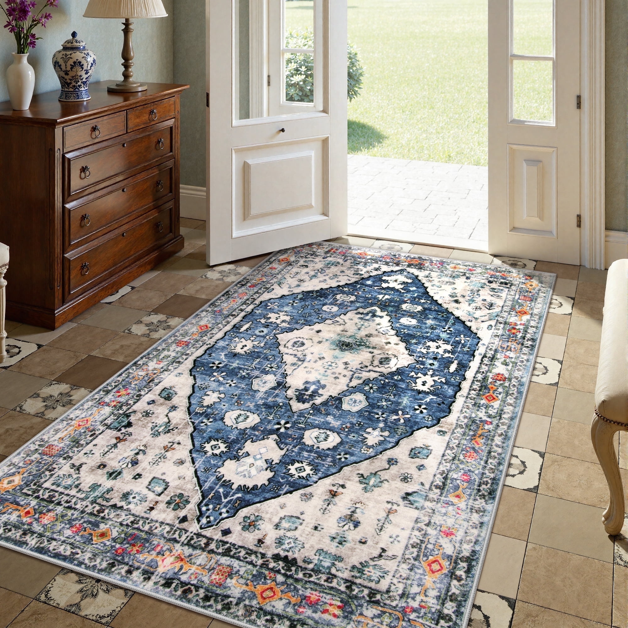 Lahome 3'x5' Area Rugs for Living Room,Machine Washable Rugs,Low Pile ...