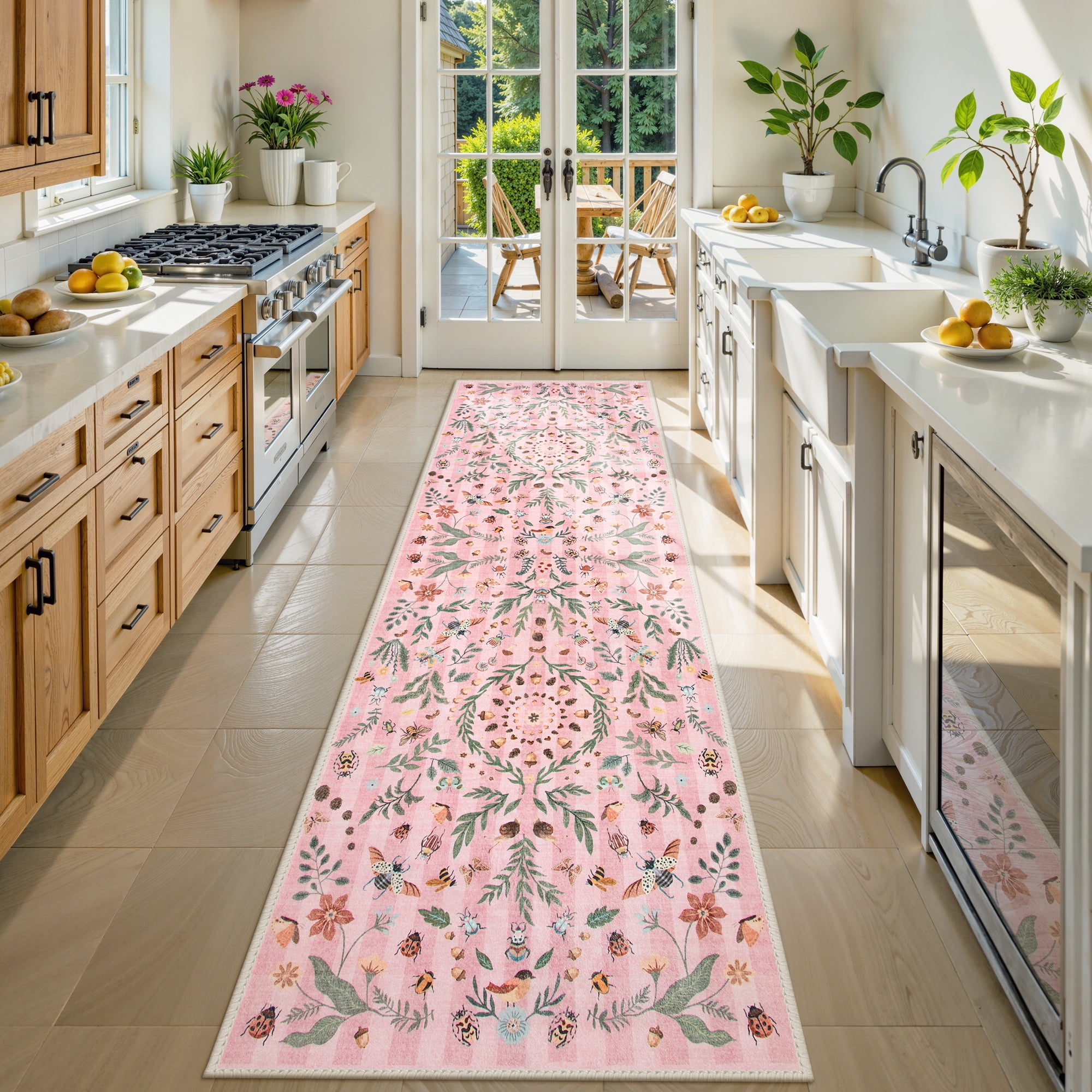 Lahome Decor 2'6"x8' Insect Botanical Hallway Runner Rug,2.6x8ft ...