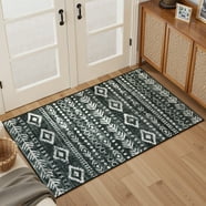 Holiday Time Festive Fair Isle Deer Accent Rug 20x34 Polyester Non-Skid ...