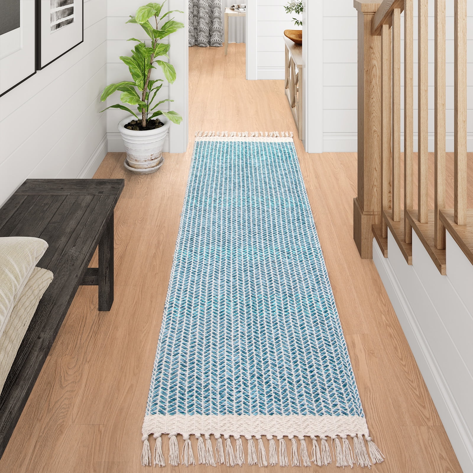 Moynesa 2'x6' Kitchen Runner Rug Washable Bathroom Rugs Boho Low Pile ...