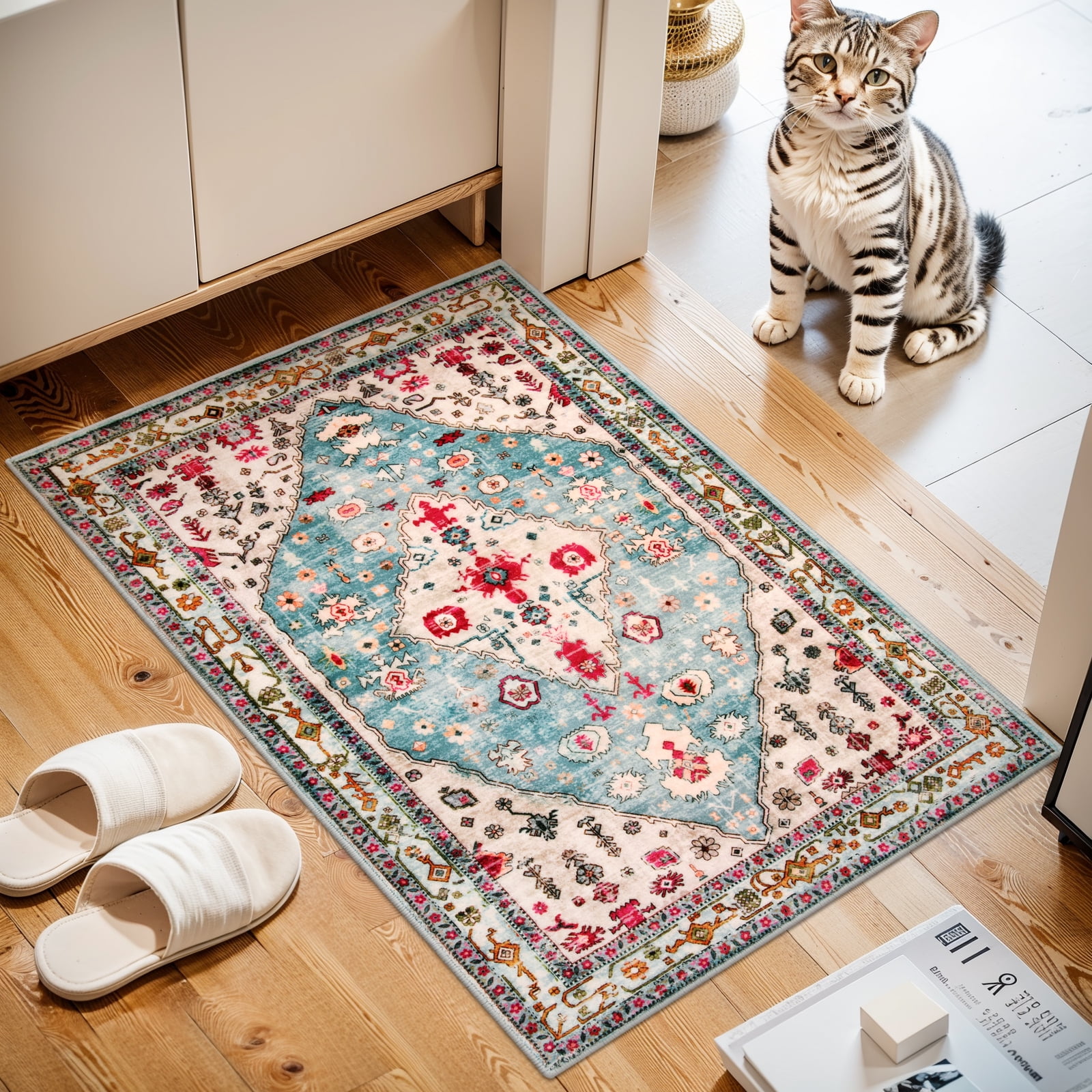 Lahome Decor 2'x3' Small Area Rug for Living Room,Machine Washable Non ...