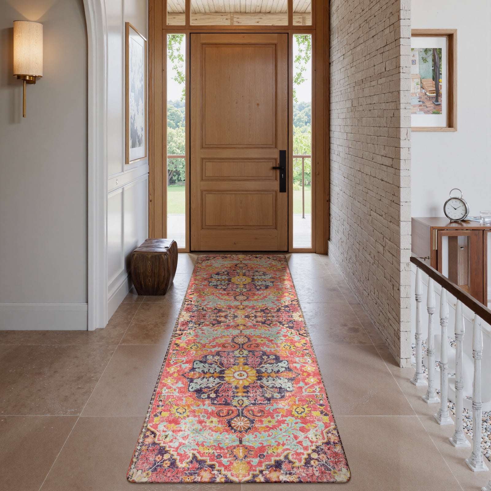 Lahome Decor 2x6 Area Rug Boho Tribal Rugs for Living Room Machine ...