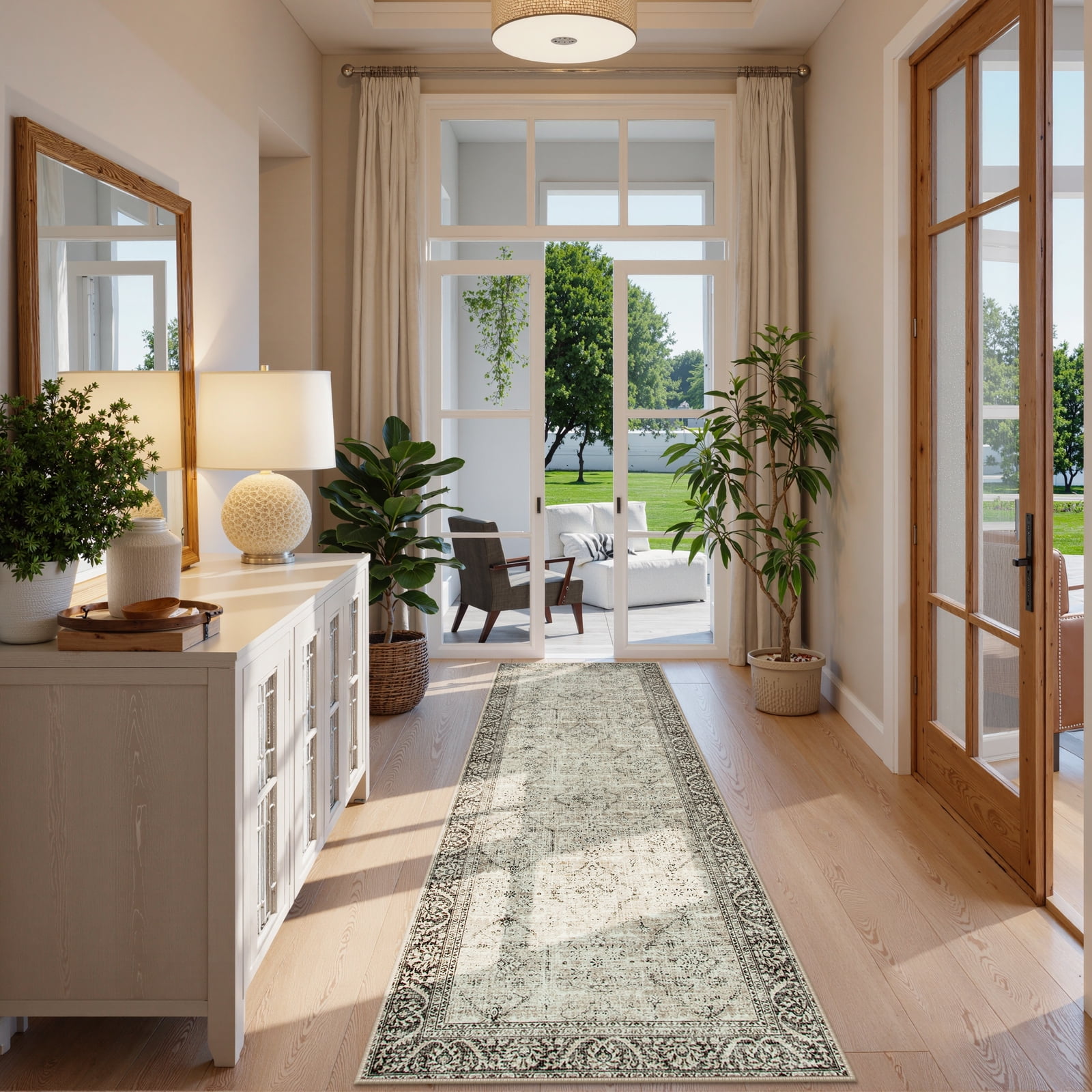 Lahome Decor 2x6 Vintage Washable Bedroom Rug, Boho Rugs for Living ...