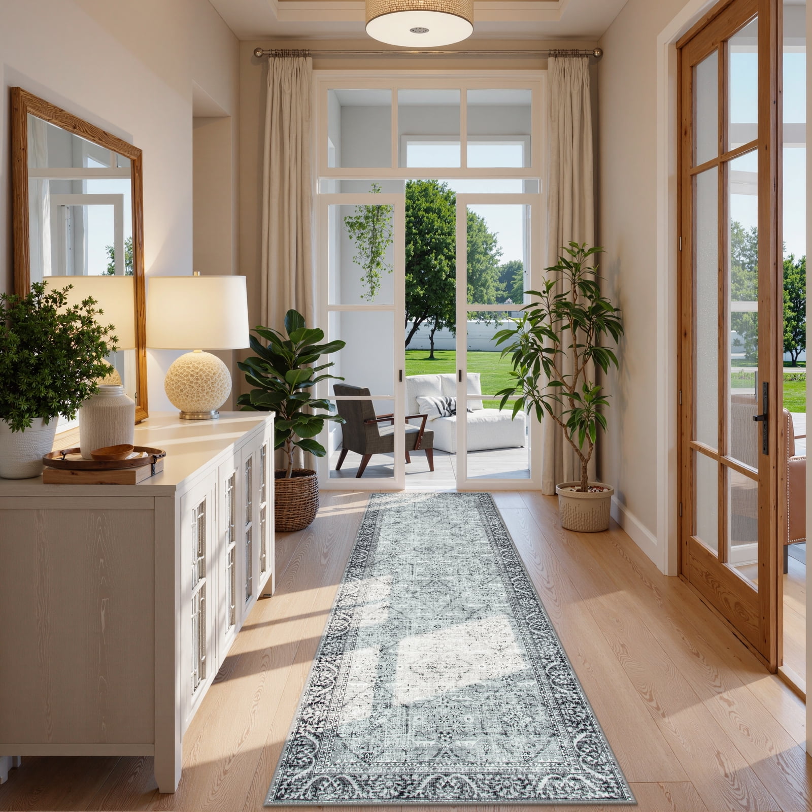 Lahome Decor 2x6 Vintage Washable Bedroom Rug, Boho Rugs for Living ...