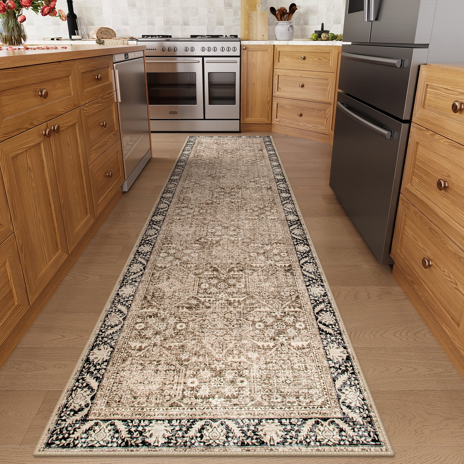 Lahome Decor 2x8 Vintage Washable Bedroom Rug, Boho Rugs for Living ...