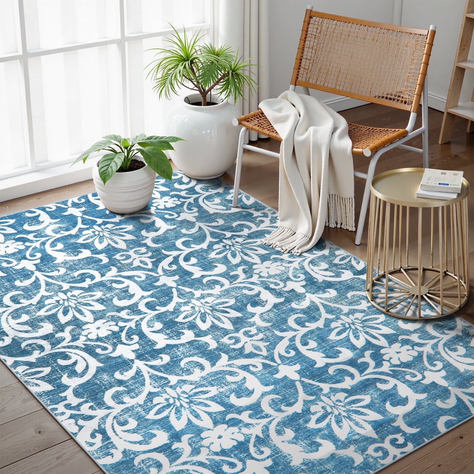 Lahome Decor 3'x5' Washable Rug for Bedroom, Vintage Area Rug for Dorm ...