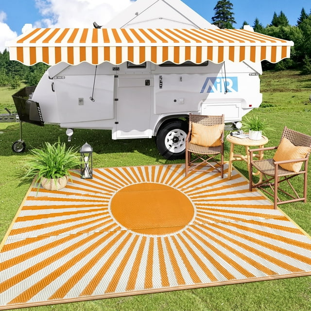 Lahome Decor 8'x 10'Outdoor Rug Waterproof Patio Rugs,Reversible ...