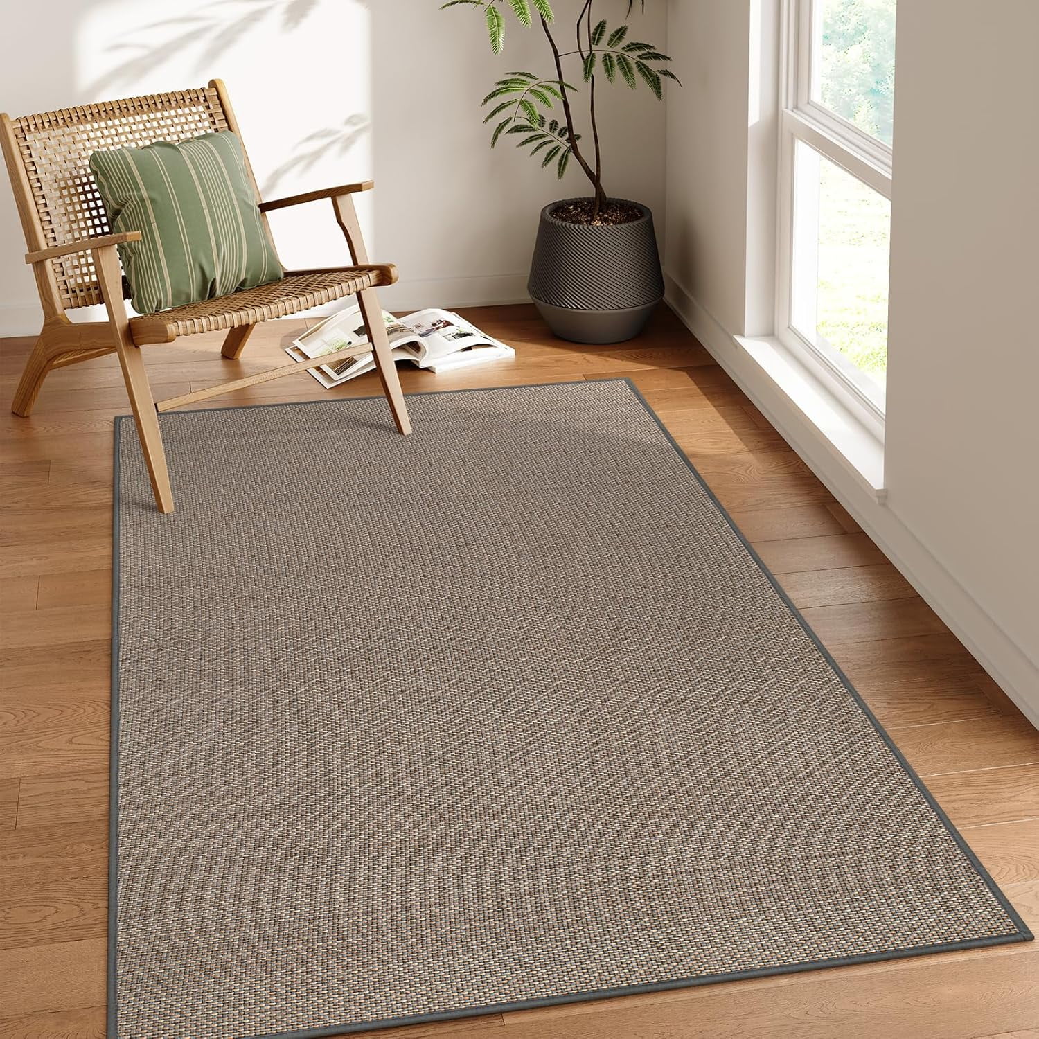 Lahome Farmhouse Entry Rug, 3x5 Washable Rugs for Living Room Bedroom ...