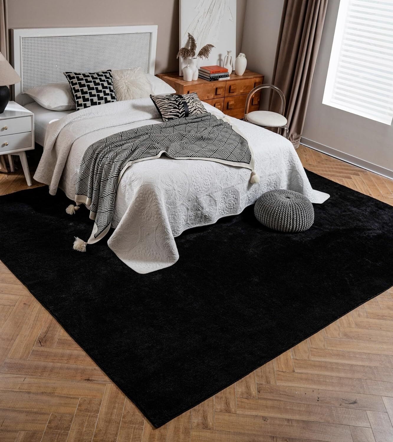 Lahome Fluffy Area Rug for Bedroom,Doom,6'x9' Soft Shag Rug,Washable ...