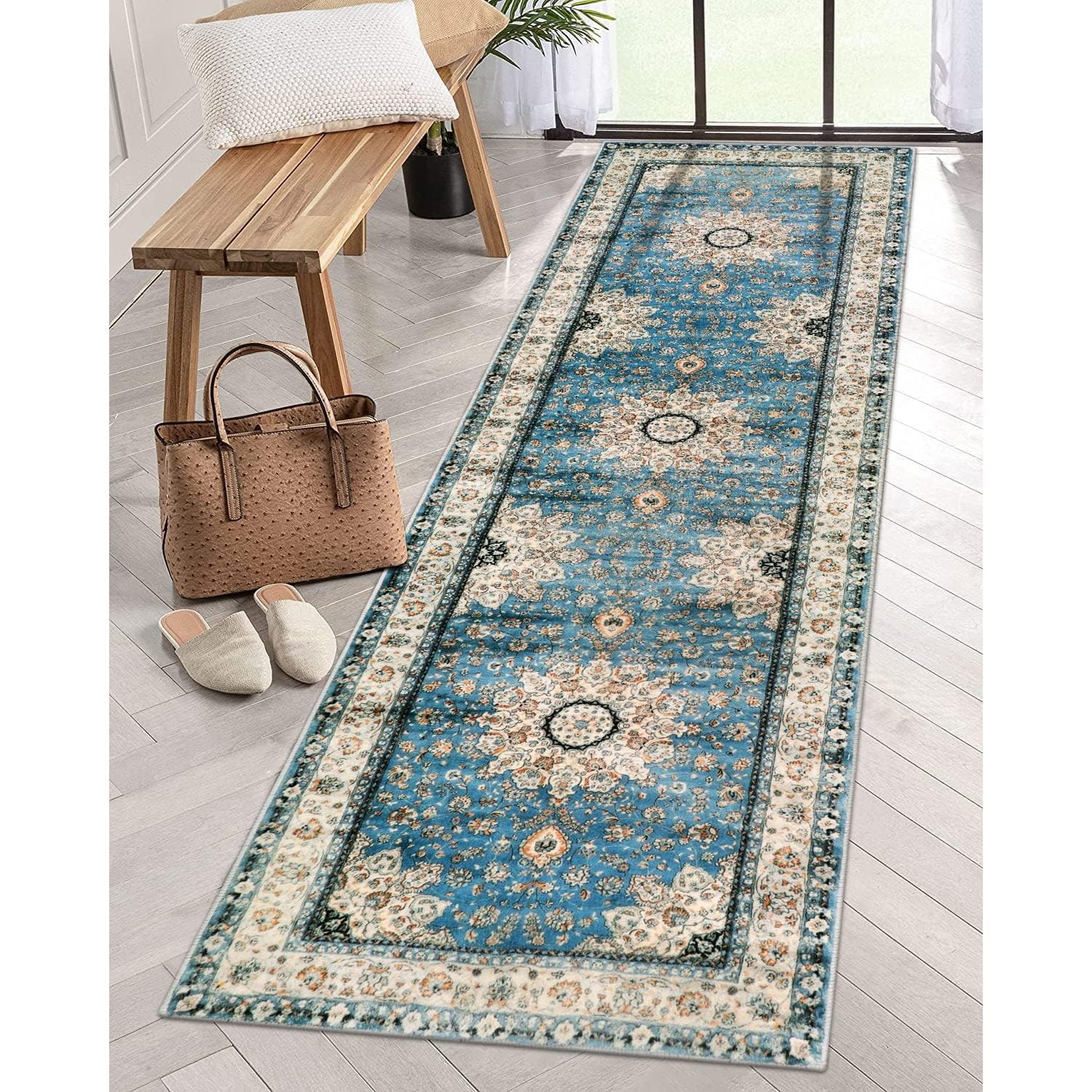 Lahome Oriental Floral Medallion Runner Rug - 2x8 Runners for hallways ...