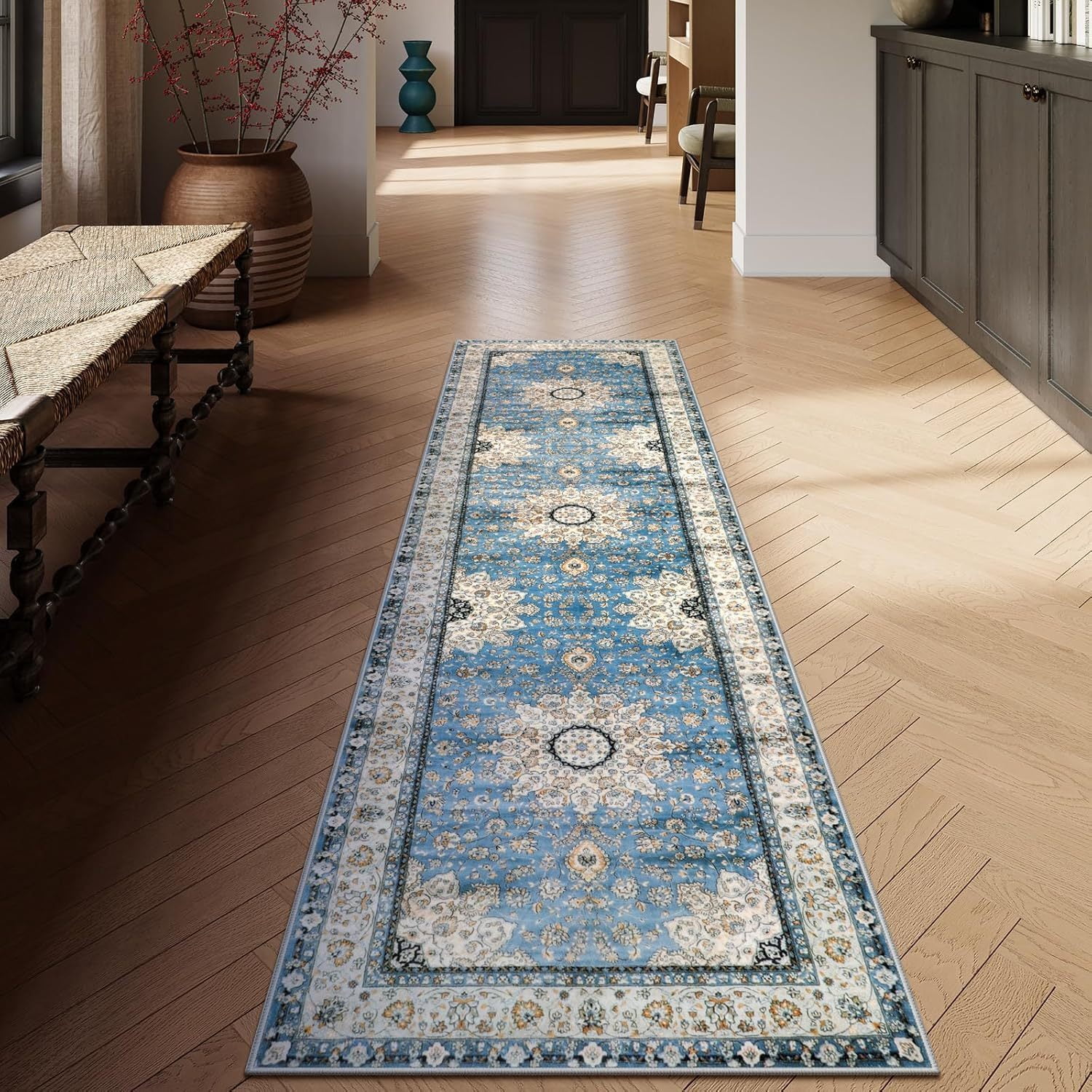 Lahome Oriental Floral Medallion Runner Rug - 2x8 Runners for hallways ...