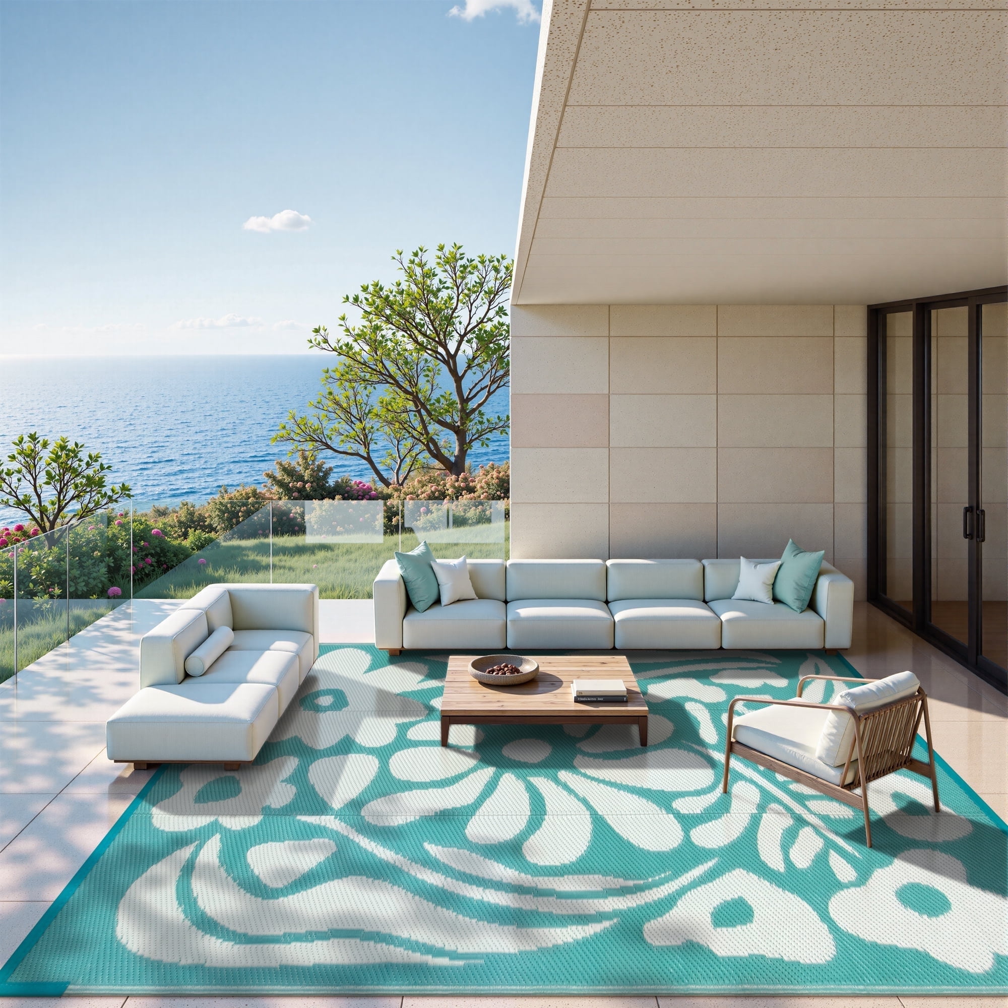 Lahome Outdoor Rug 6'x9',Waterproof RV Outdoor Rugs for Camping ...