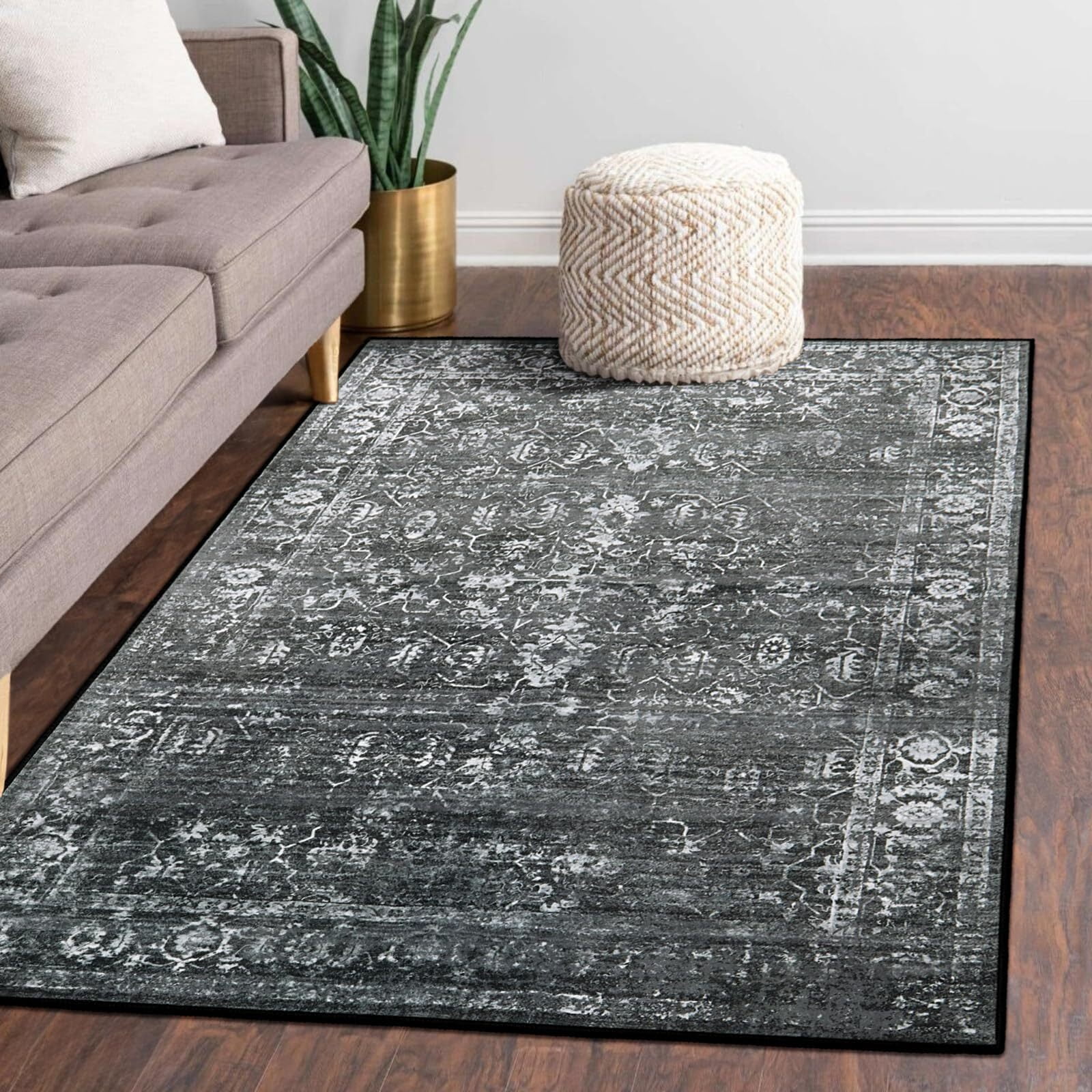 Lahome Vintage Area Rugs 4x6,Living Room Rugs Washable Dining Room Rugs ...