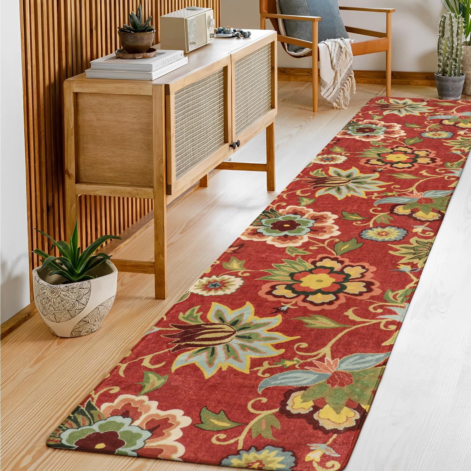Lahome Vintage Washable Rug,2'x8' Runner Rug Non-Slip Kitchen Runner ...