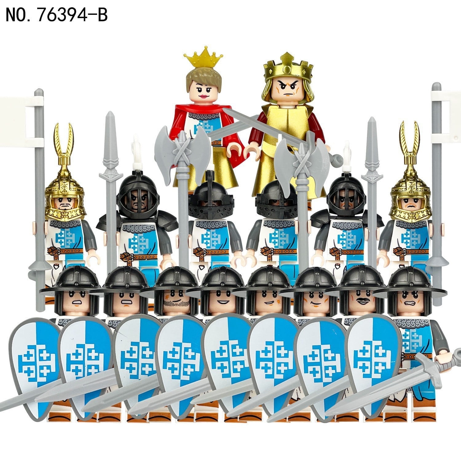 Laicai 16 Pcs Medieval Knights Mini Building Blocks Action Figures, 1. ...