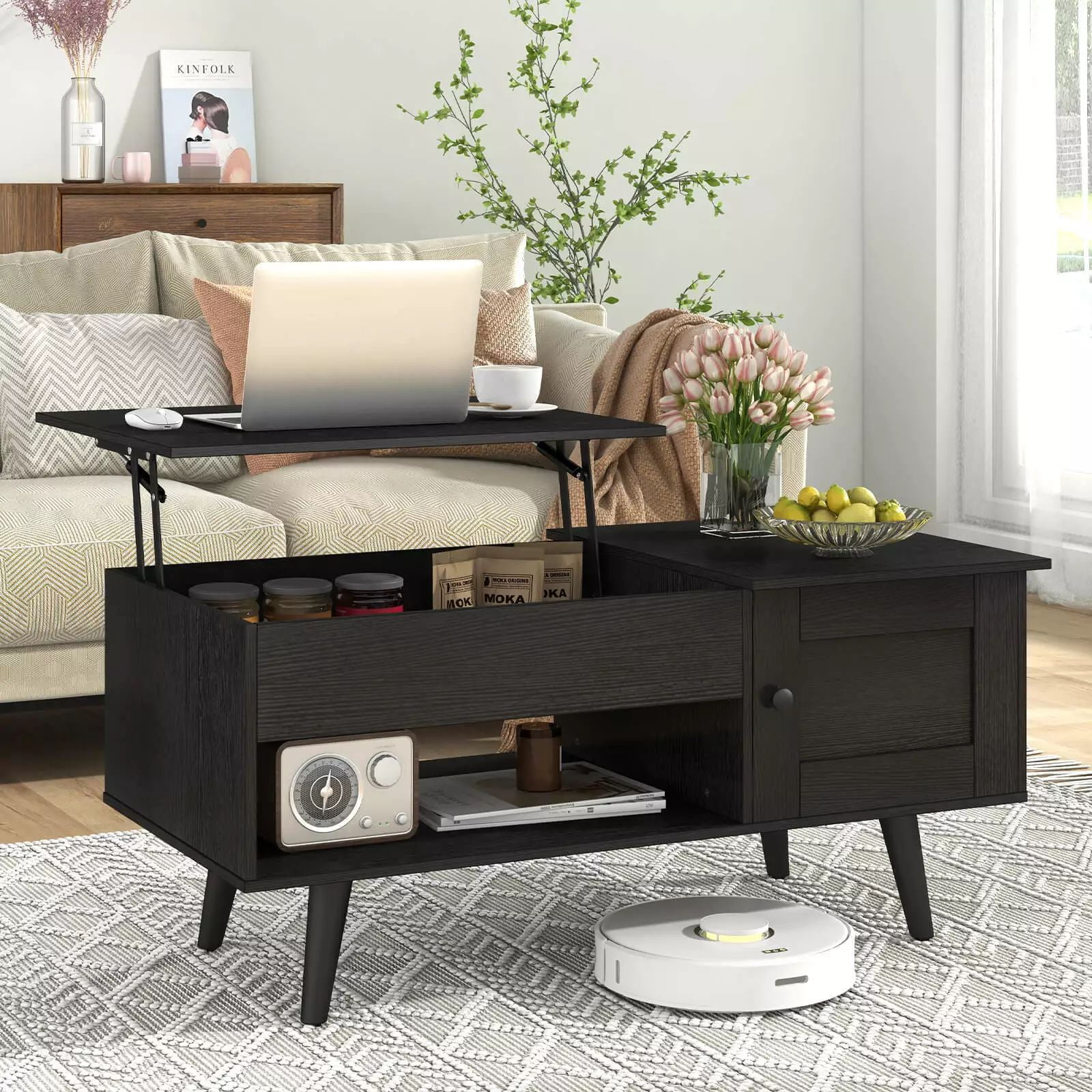 Laicejoy Lift-Top Coffee Table, Flip Top Center Table, Small Coffee ...