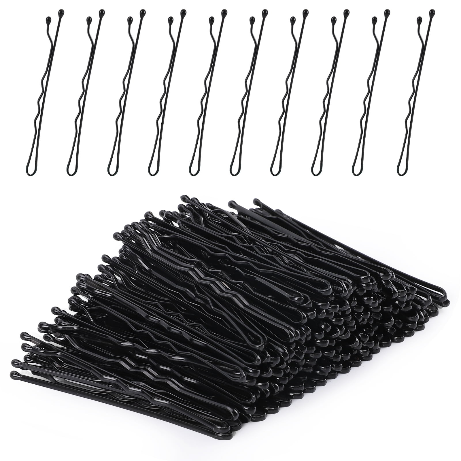 Laicky Bobby Pins, 200 Count Black Hair Pins with Box, Suitable for All ...