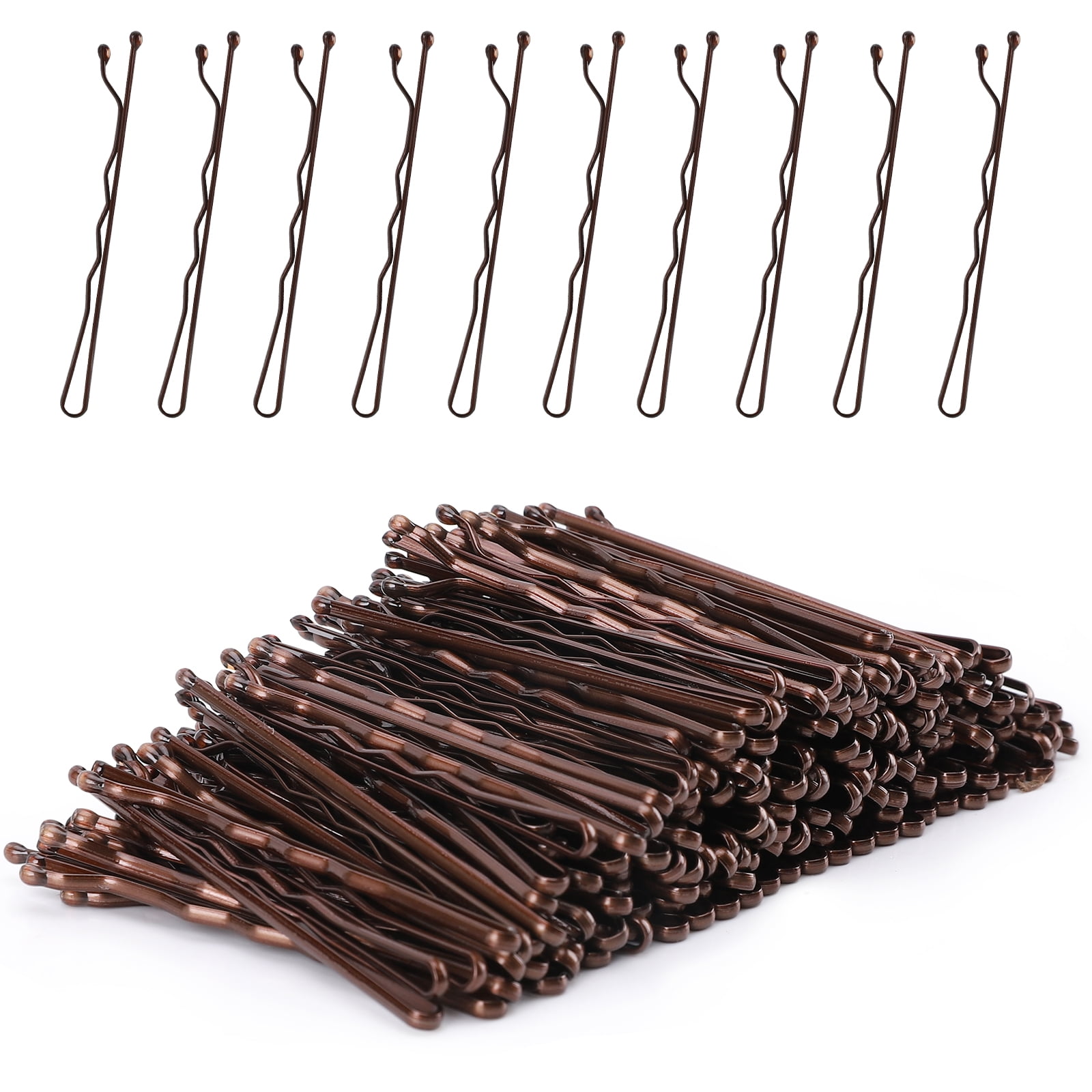 Laicky Bobby Pins, 200Count Brown Hair Pins for Women and Girls ...