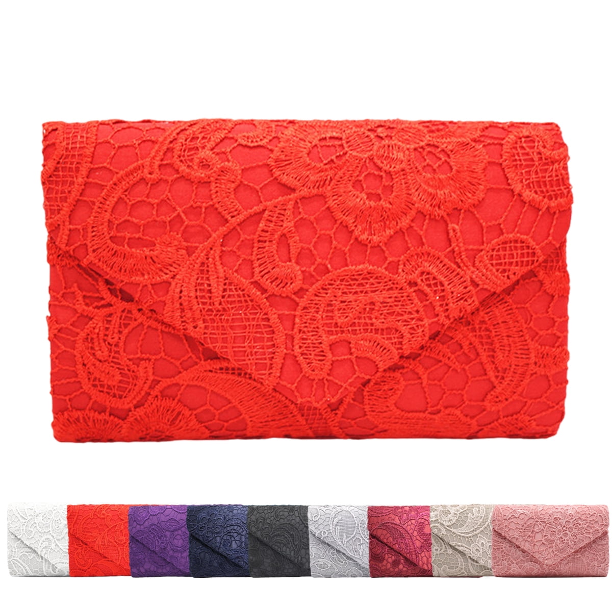 Laidan Lace Envelope Bag Womens Floral Lace Envelope Purses, Elegant ...