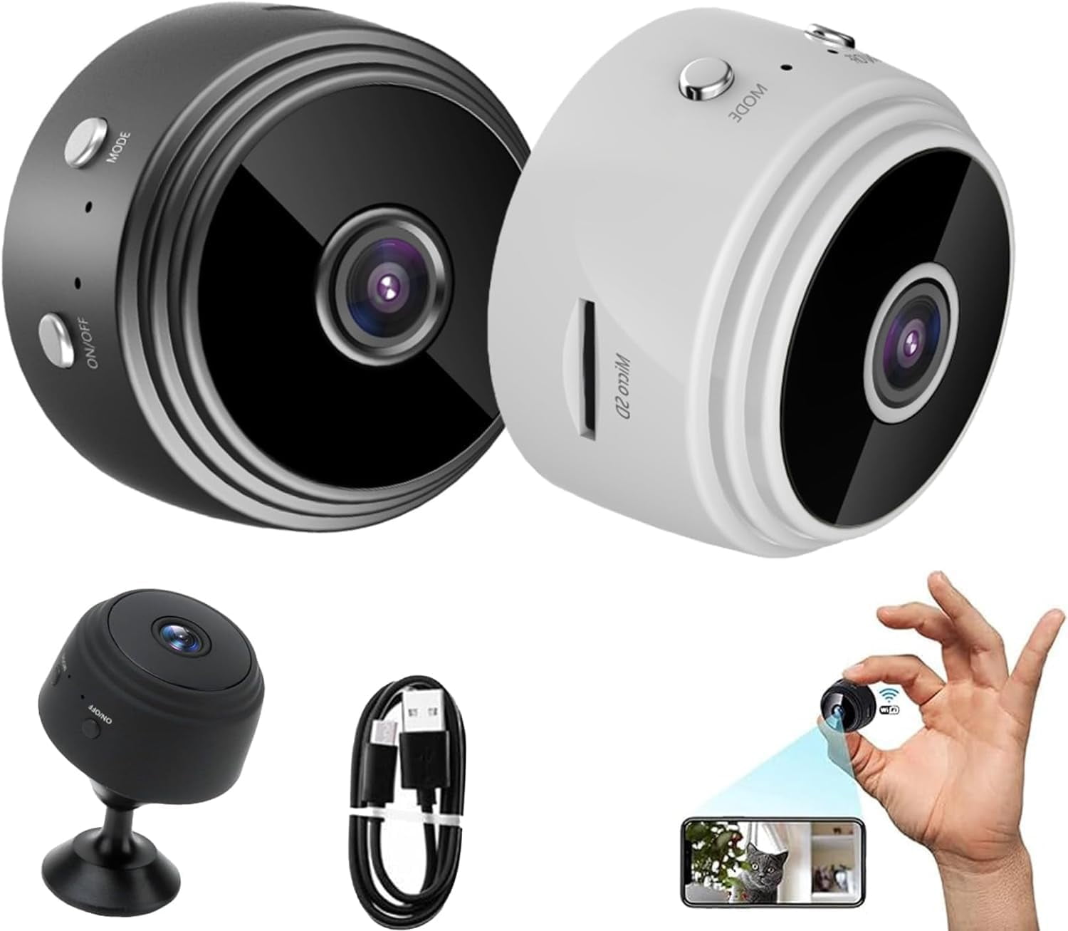 Laidanyou Cameras, Secret Scope Camera, Magnetic Mini Security Cameras ...