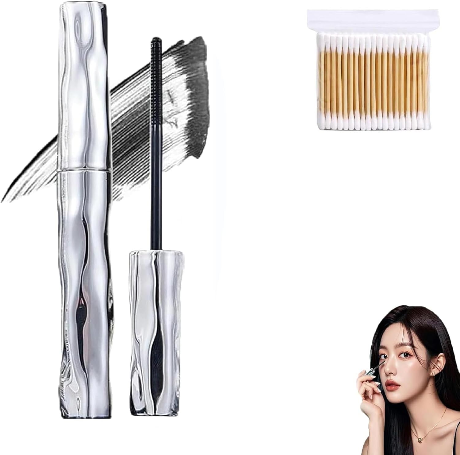 Laidanyou Mascara, Laidanyou Small Steel Mascara, Small Steel Tube Mascara, Magic Mascara, Black ...