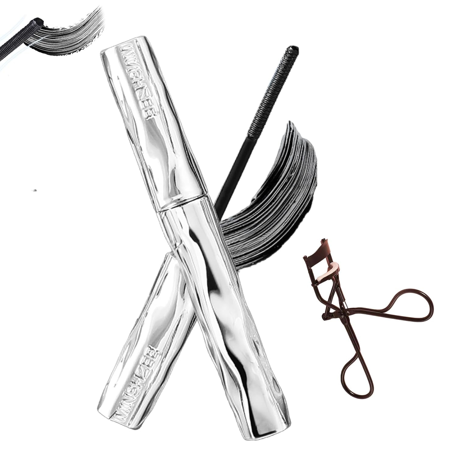 Laidanyou Mascara, Laidanyou Small Steel Tube Mascara, Steel Pipe Eyelash Primer(Black ...