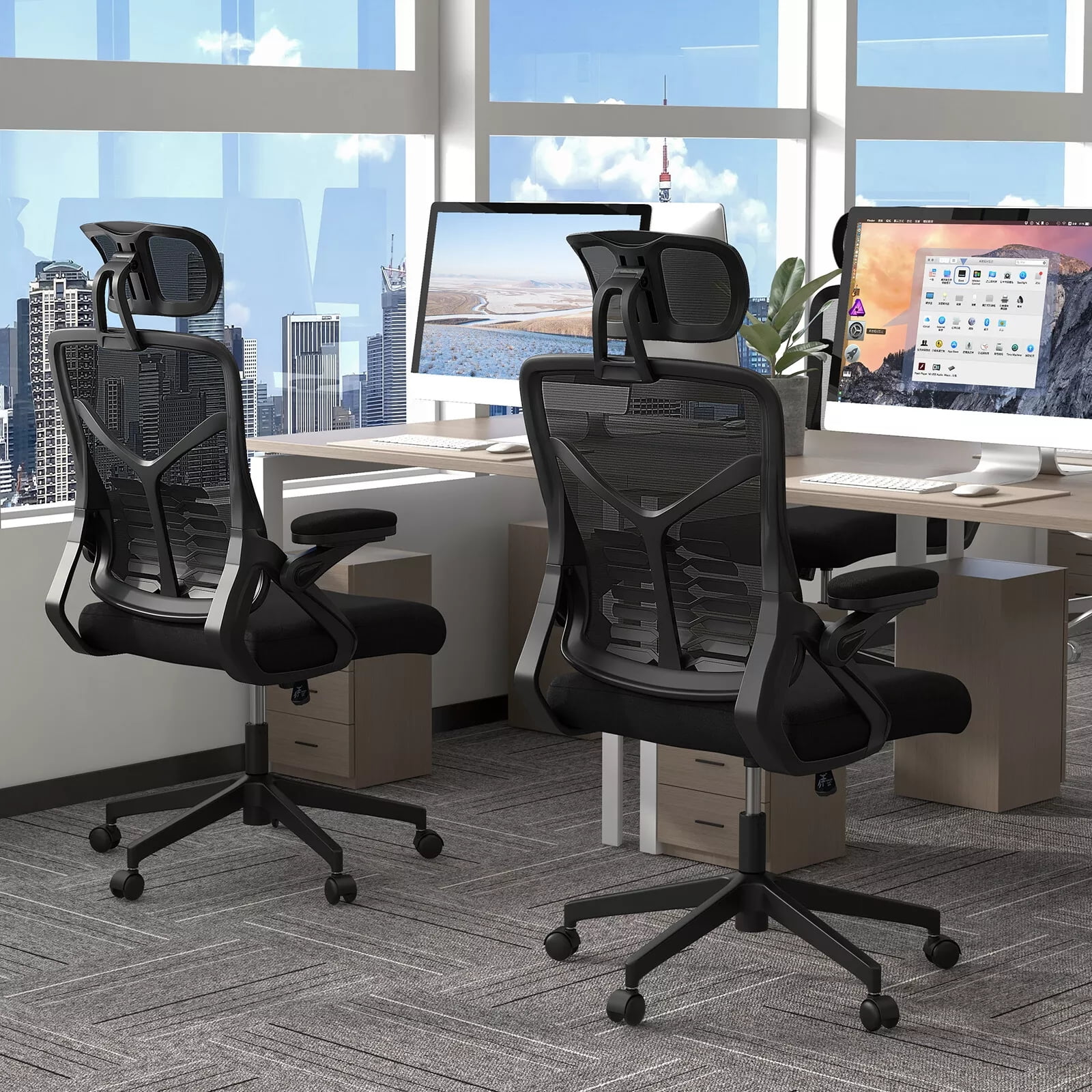 Laijoy Ergonomic Mesh Office Chair, Rolling Executive Chair w/ Lumbar ...