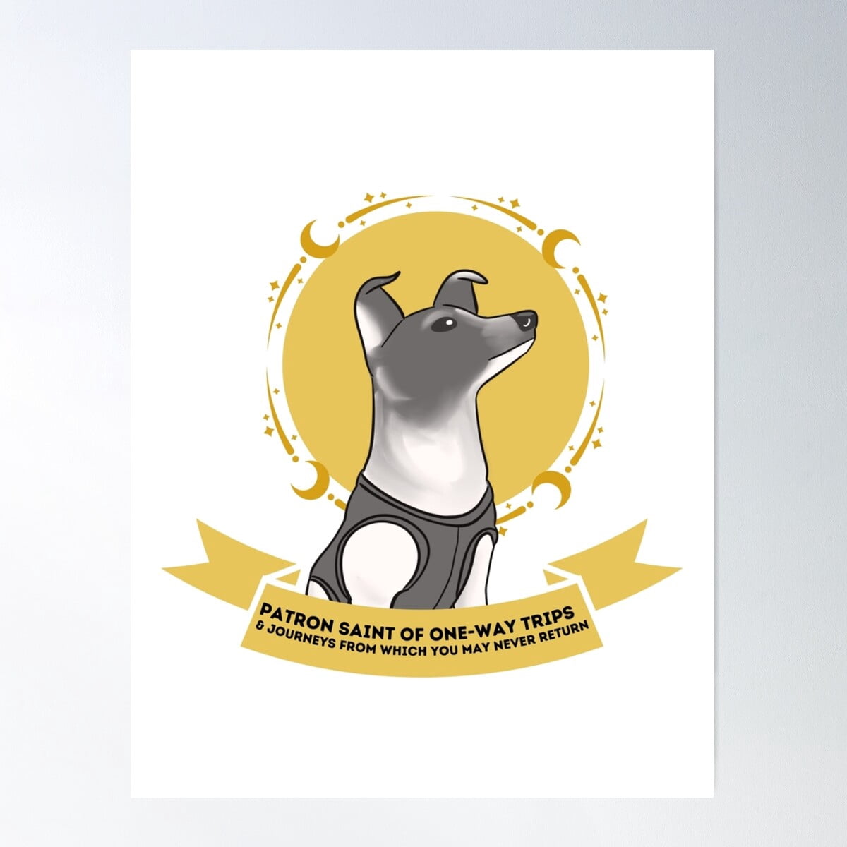 Laika; Patron Saint Of One Way Trips Poster Wall Art, Modern Wall Decor ...