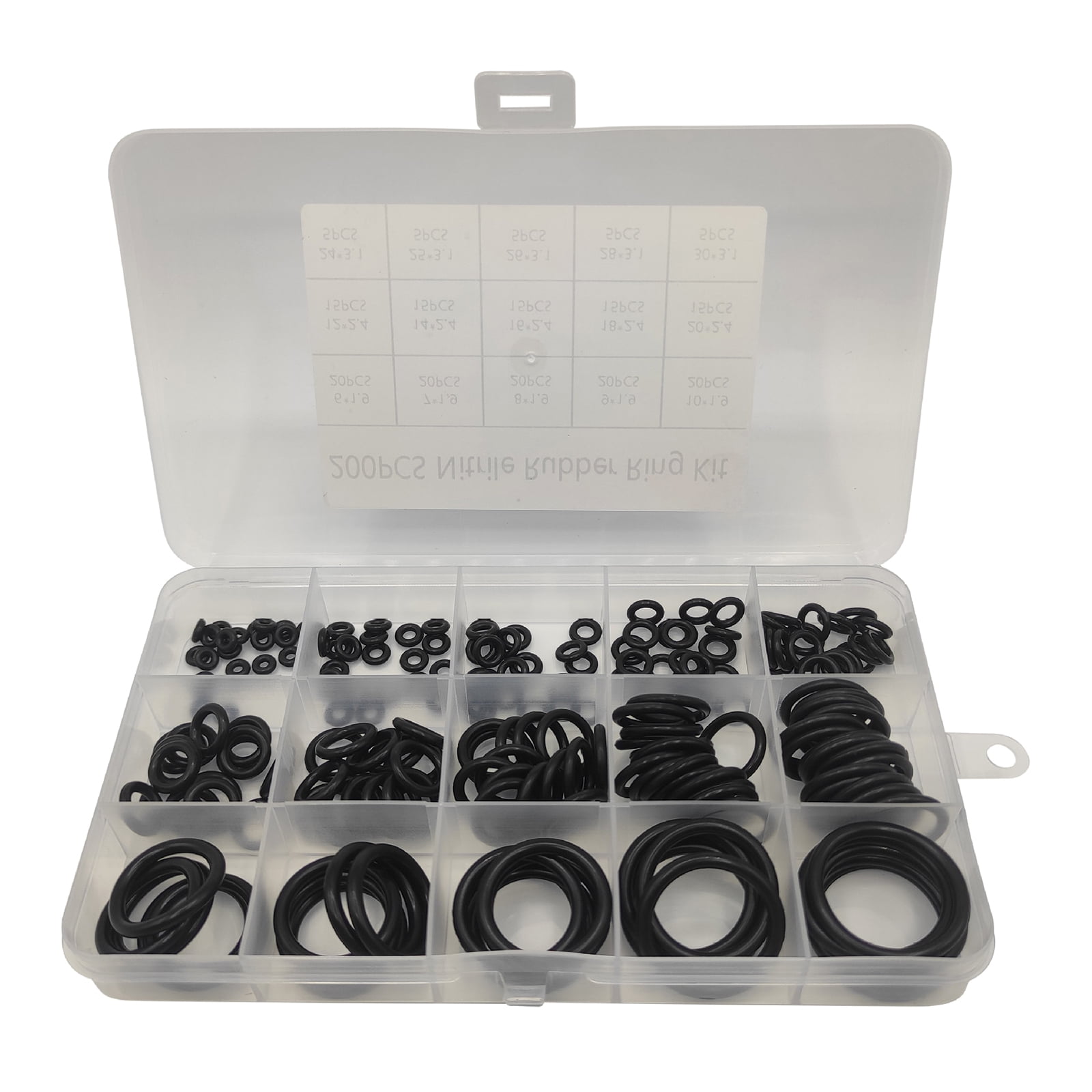 Laikoutd 200Pcs O-Rings Gasket Rubber Washer Seals Assortment Set Rubber Spacers Gasket Washers ...