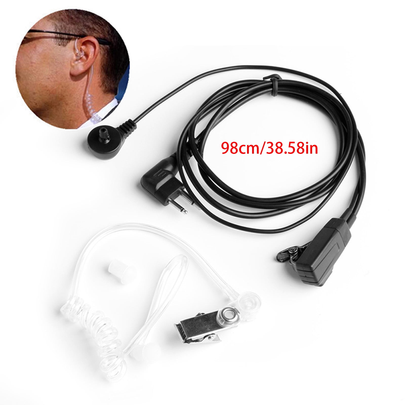 Laikoutd 2Pin Mic Earpiece Headsrt For Two Way Radio GP300 GP88s ...