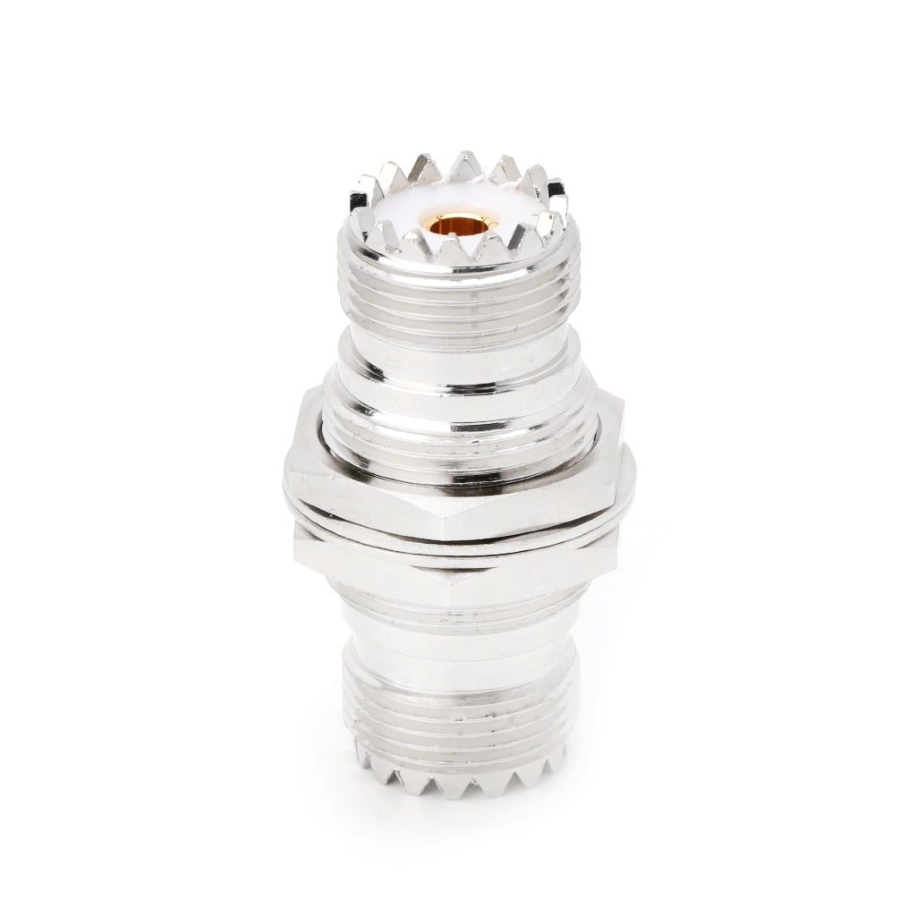 Laikoutd UHF Female Nut To Female Nut Panel Mount Adapter Connector ...