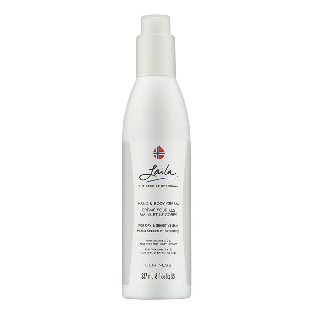 Geir Ness Laila Hand & Body Cream for Women, 8.0 oz with Vitamins A, E ...