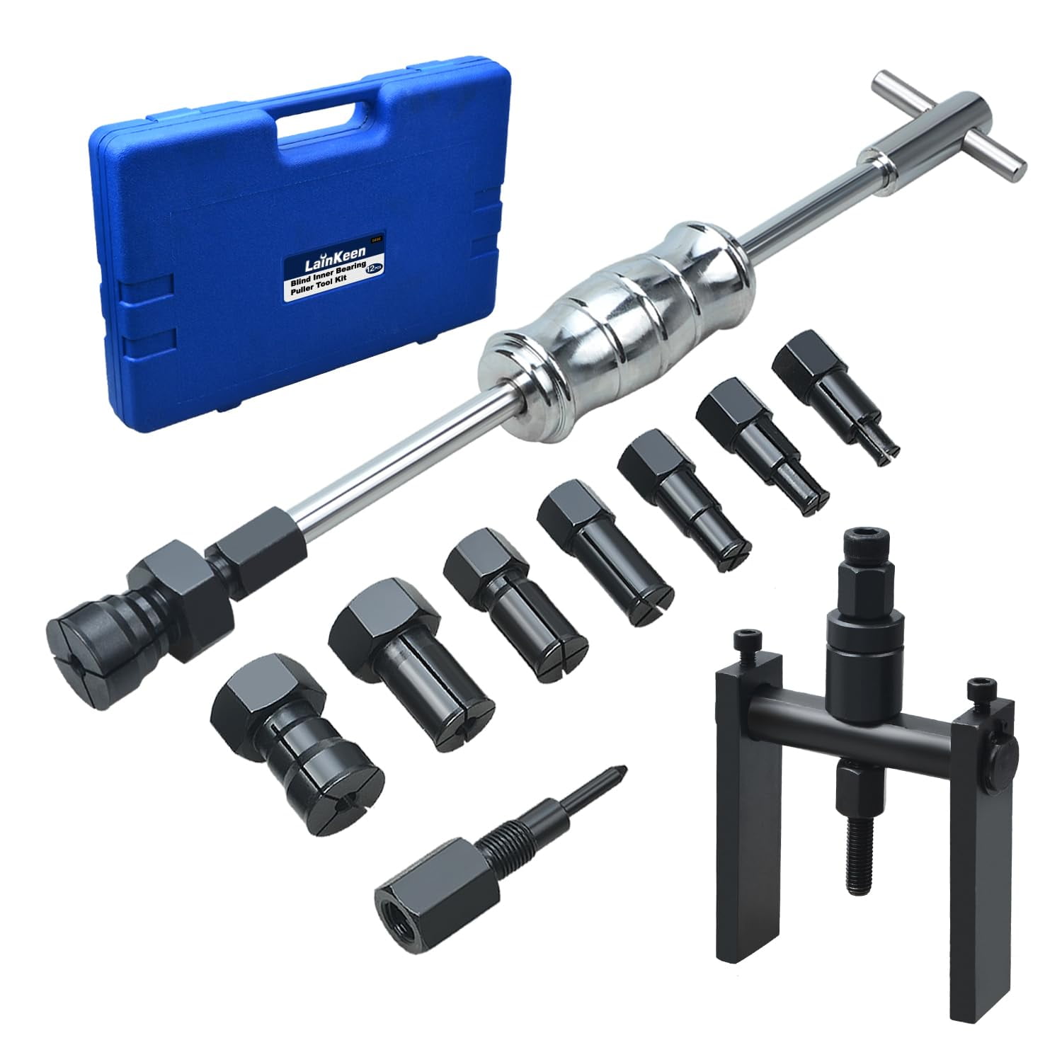LainKeen 12pcs Motorcycle Blind Inner Bearing Puller Tool Kit ...