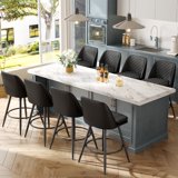 LainTene Swivel Bar Chairs Set of 8, 26-Inch Counter Height Stools with ...