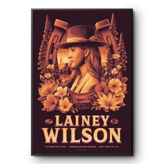 Lainey Wilson 2025 Madison Square Garden NYC Poster Size 24''x36 ...