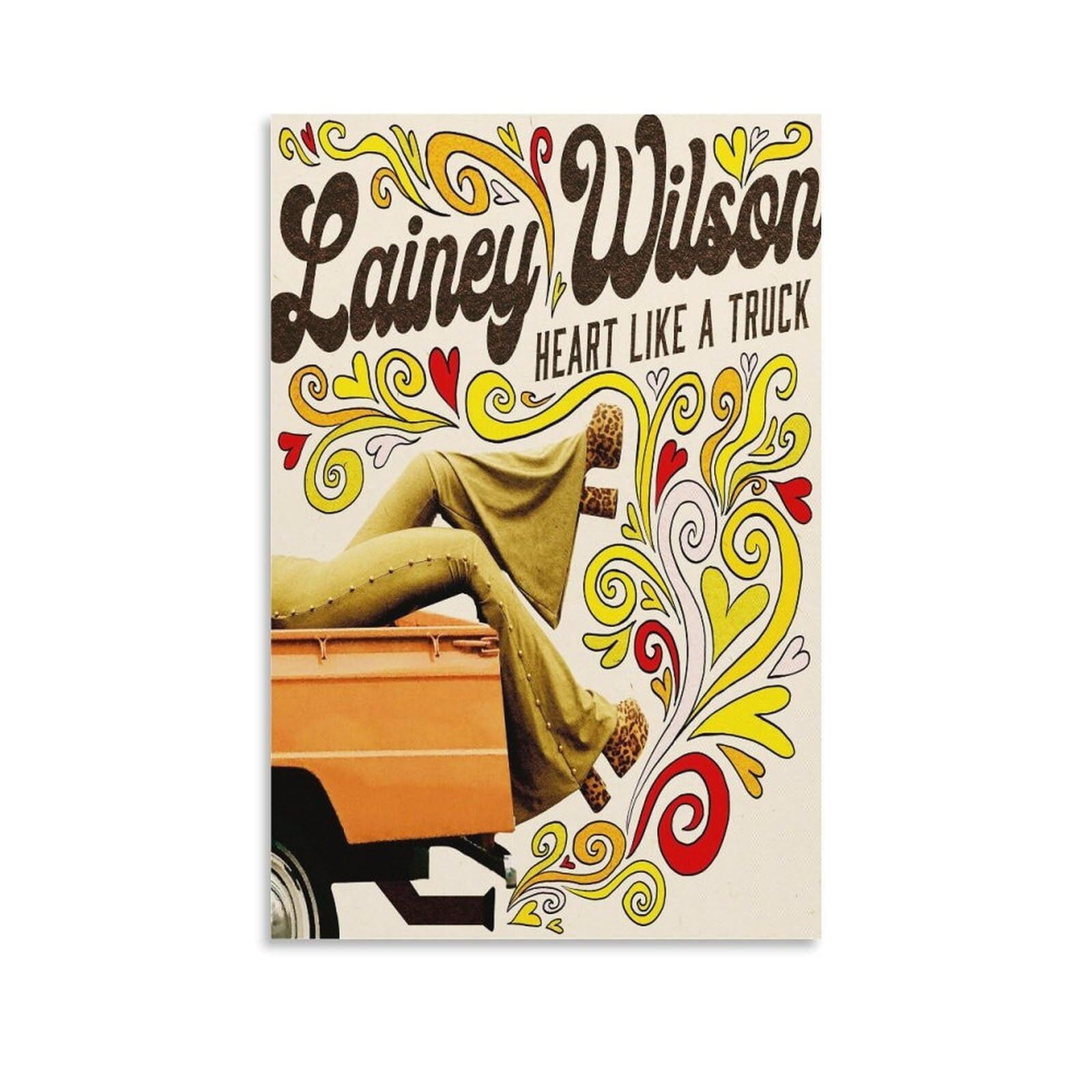 Lainey Wilson Heart Like A Truck Canvas Poster Bedroom Decoration ...