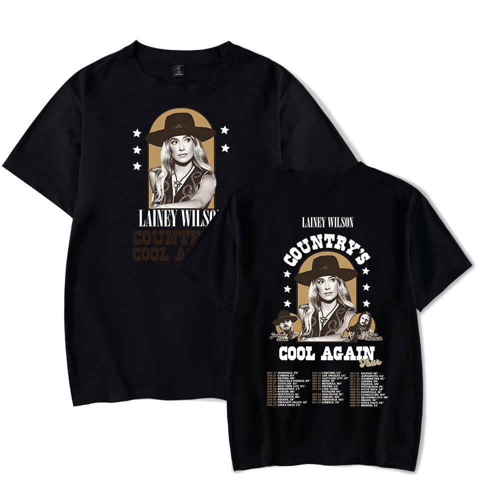 Lainey Wilson Merch Country’s Cool Again Tour T-shirt Women Men Casual ...