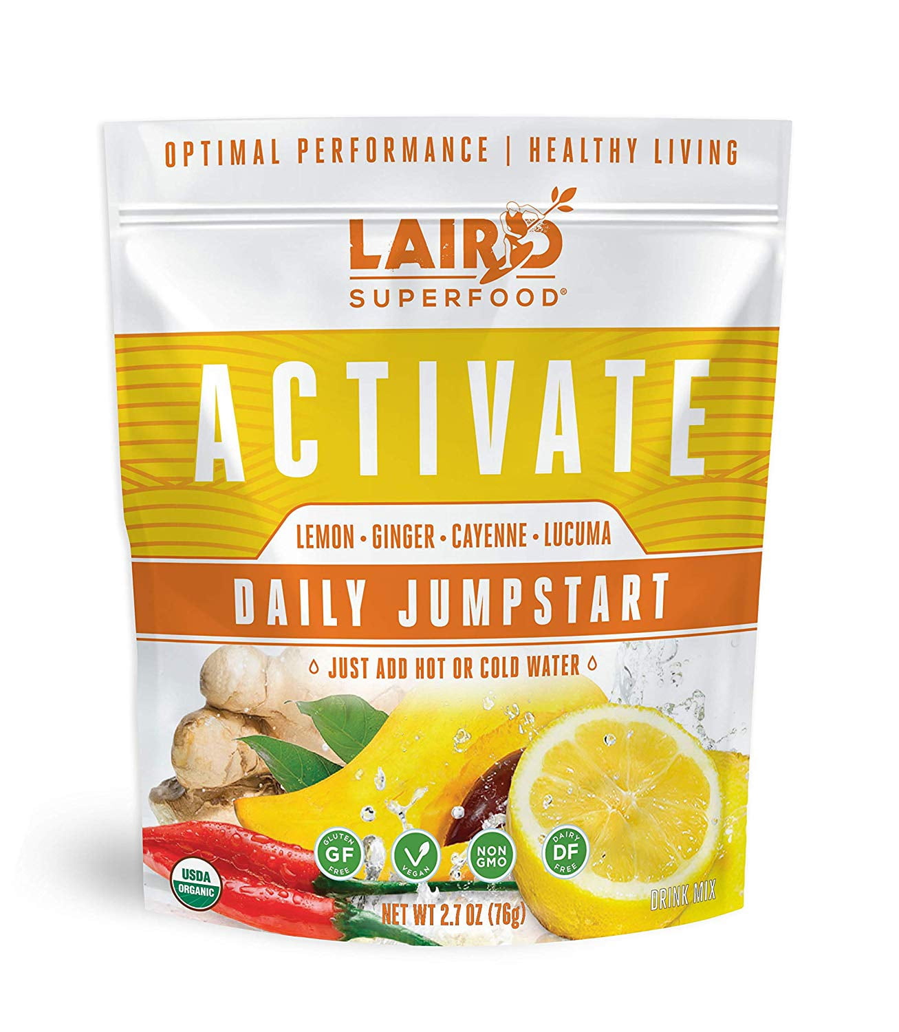 Laird Superfood Activate Daily Jumpstart Lemon Drink Mix, 2.7 oz ...