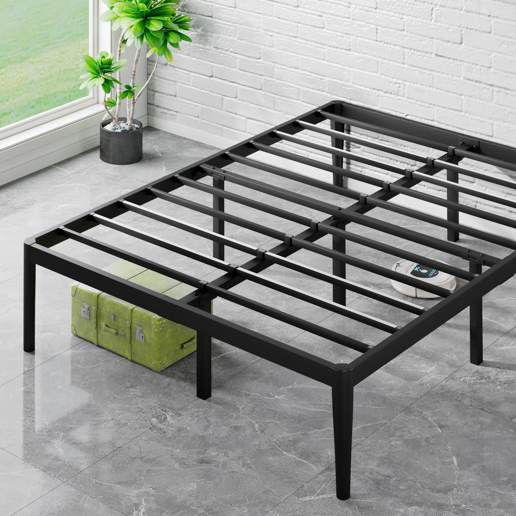Laisnet Queen Size Bed Frame, Heavy Duty Metal Platform with Steel ...