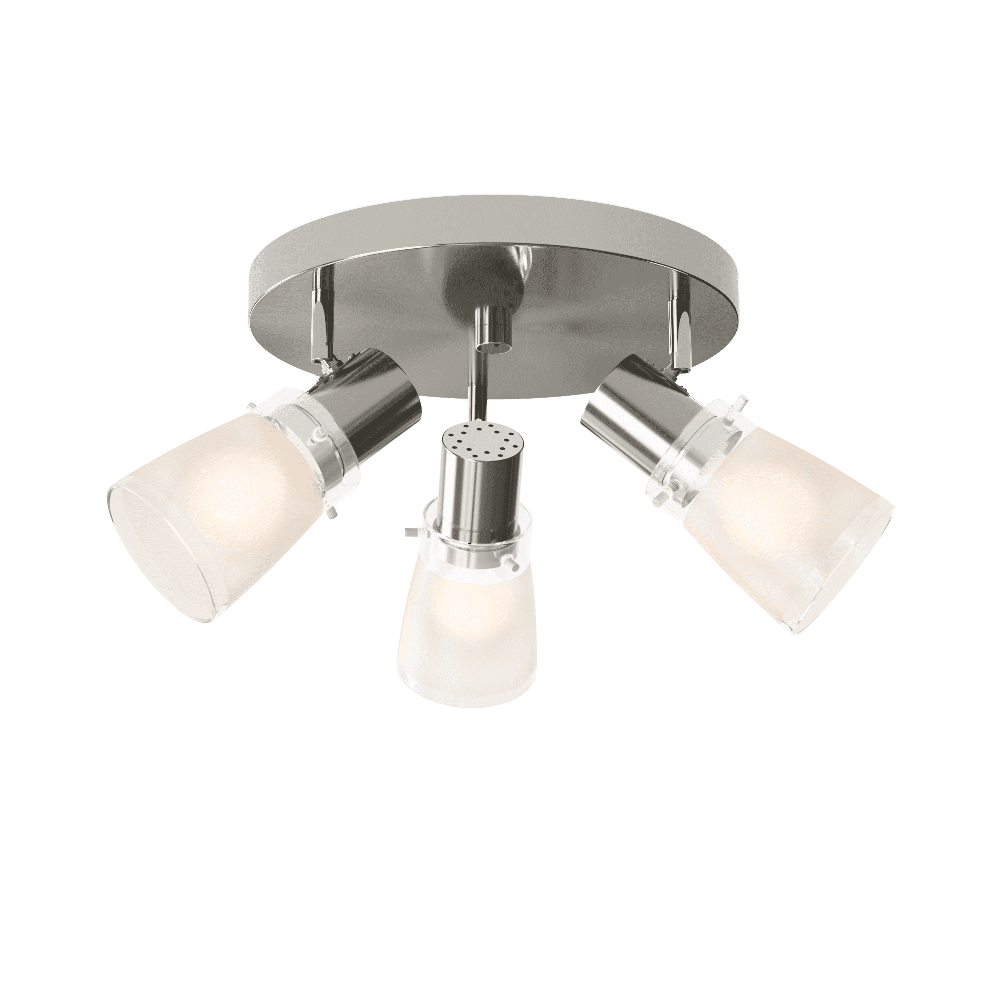 Laite Lumens 10" 3-Light Dimmable Track Lighting Kit, Brushed Steel ...