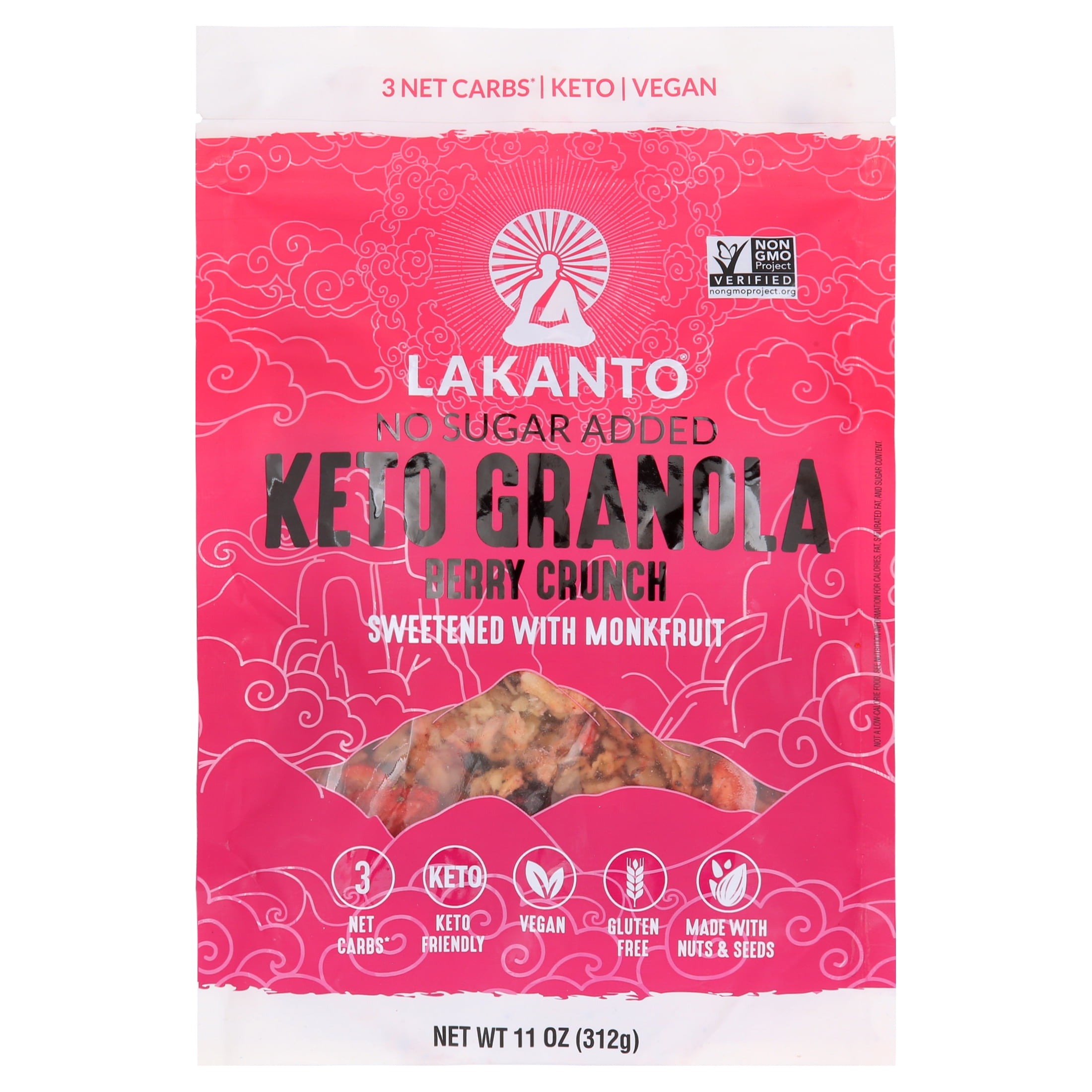 Lakanto Keto-Friendly Granola, Monk Fruit Sweetened, Vegan, Gluten ...