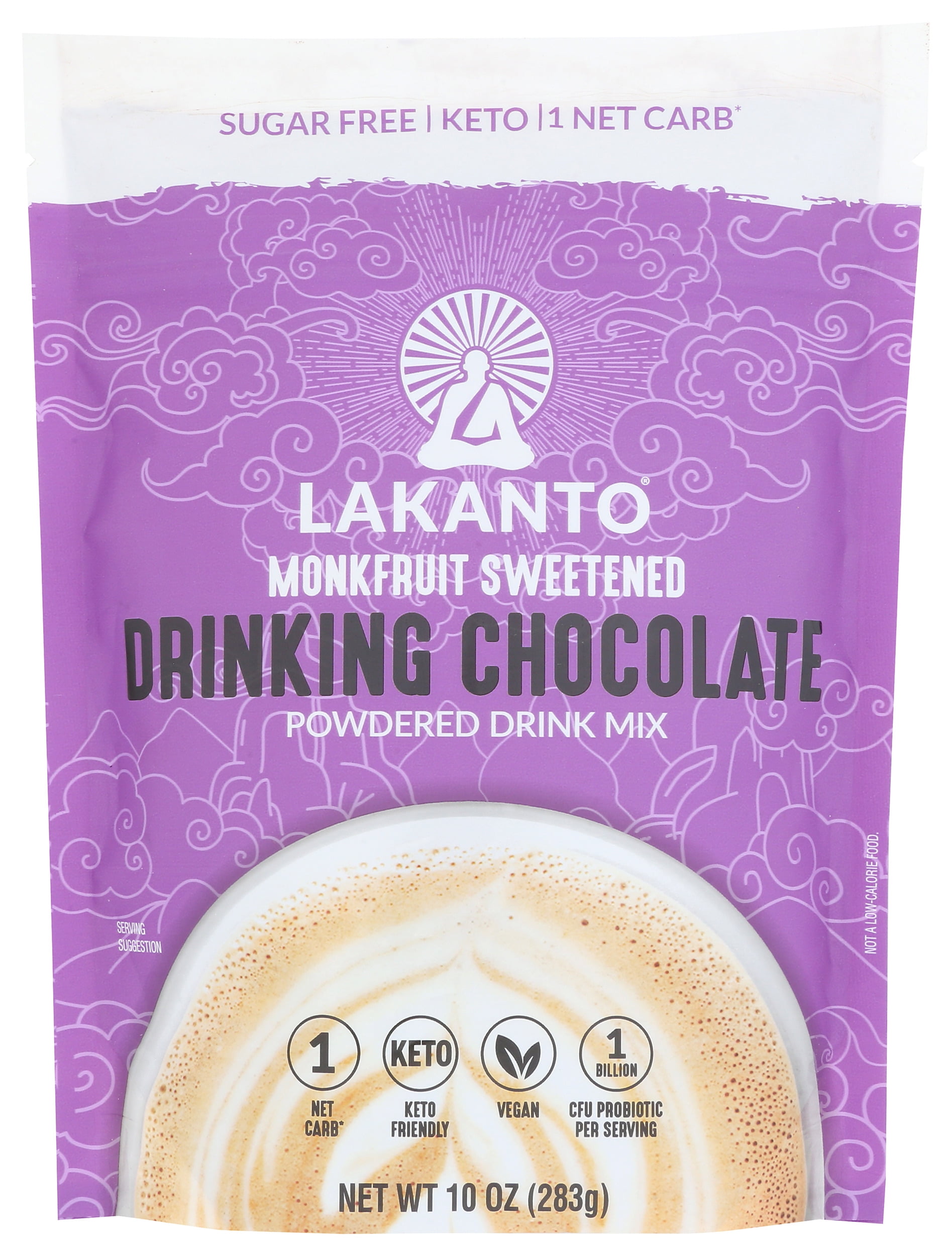 Lakanto® Sugar-Free Monk Fruit Sweetened Chocolate Drink Mix, 10 Ounce ...