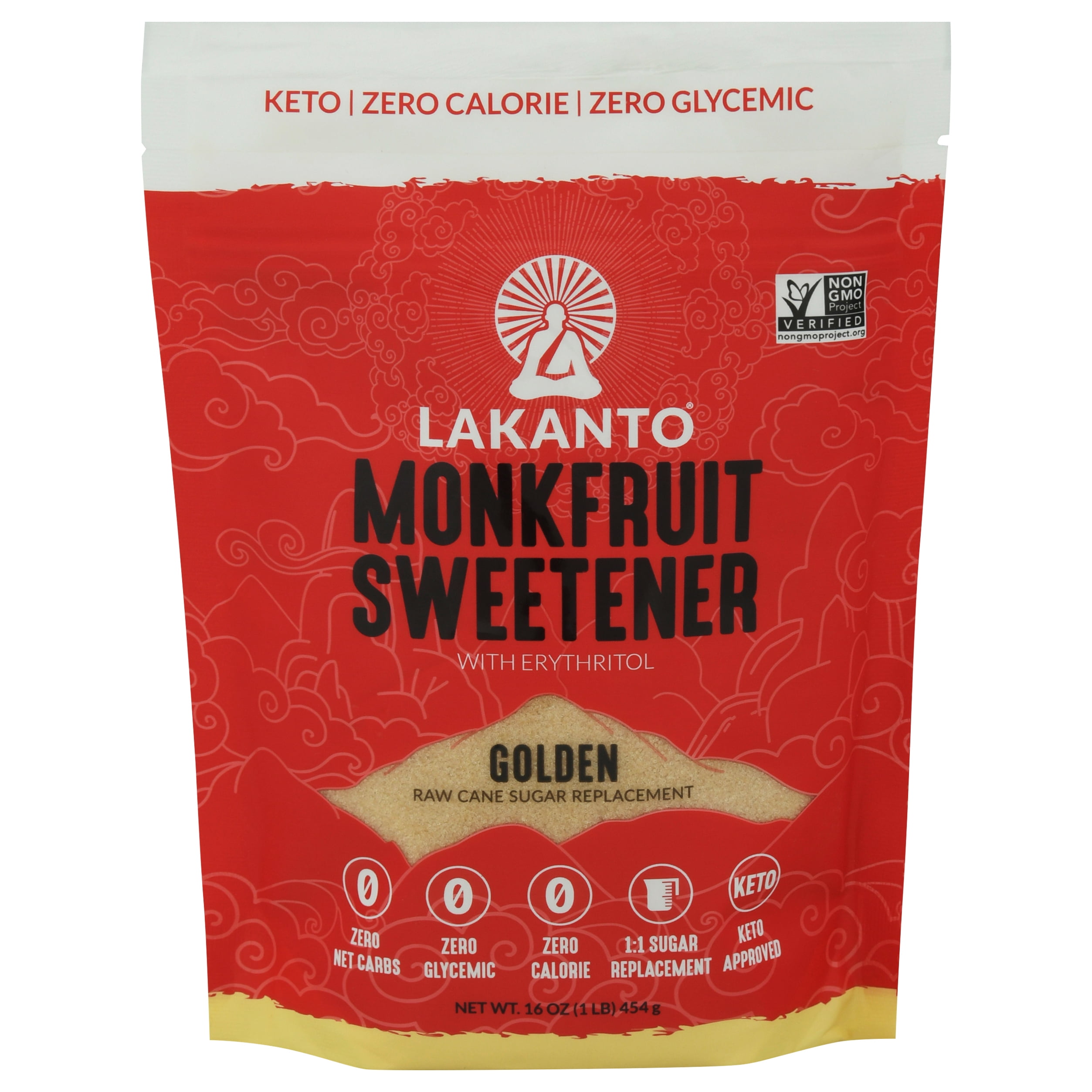 Lakanto Golden Sugar Free Sweetener 16 oz (Pack of 8) - Walmart.com