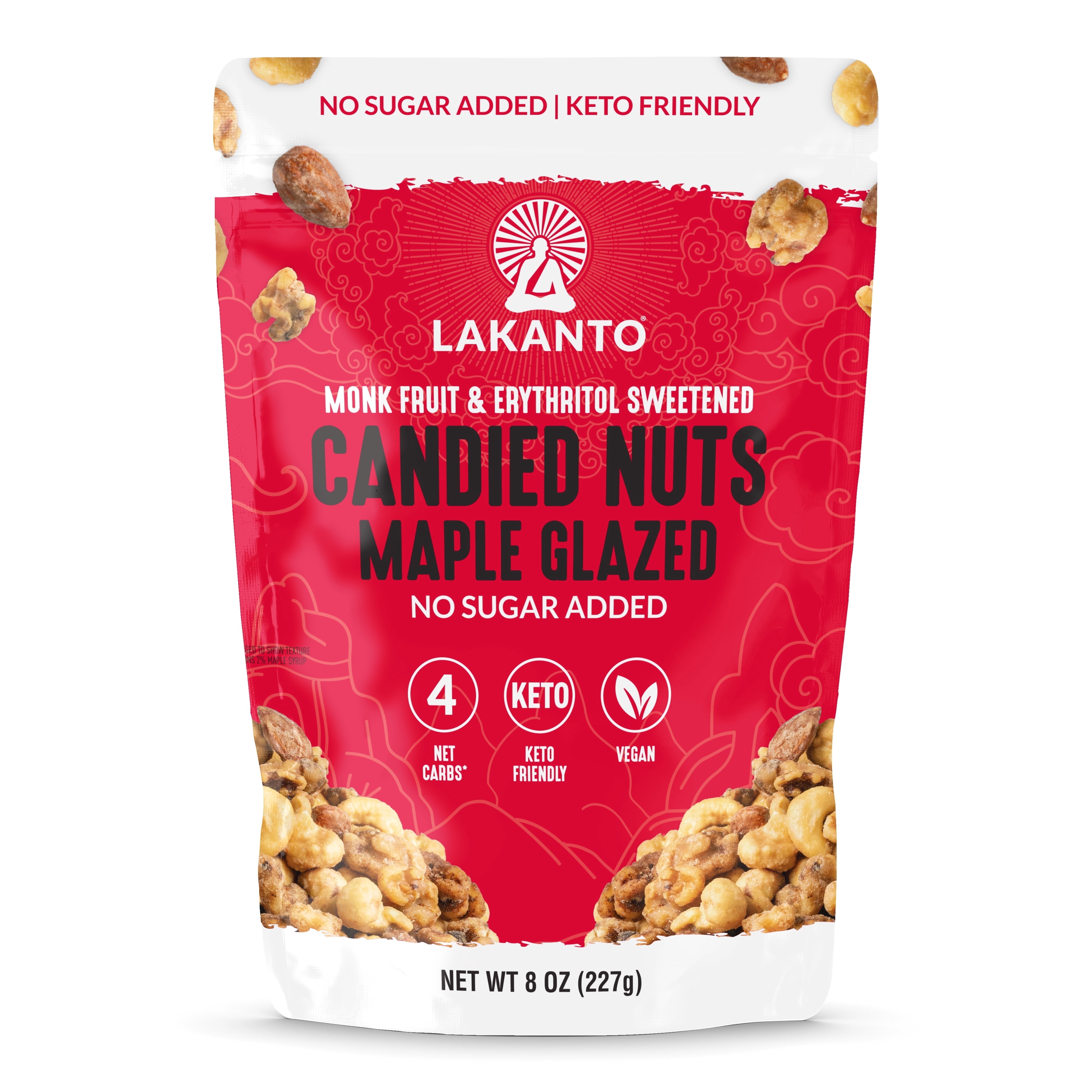 Lakanto Keto-Friendly Maple Glazed Candied Nuts - No Sugar, Vegan ...