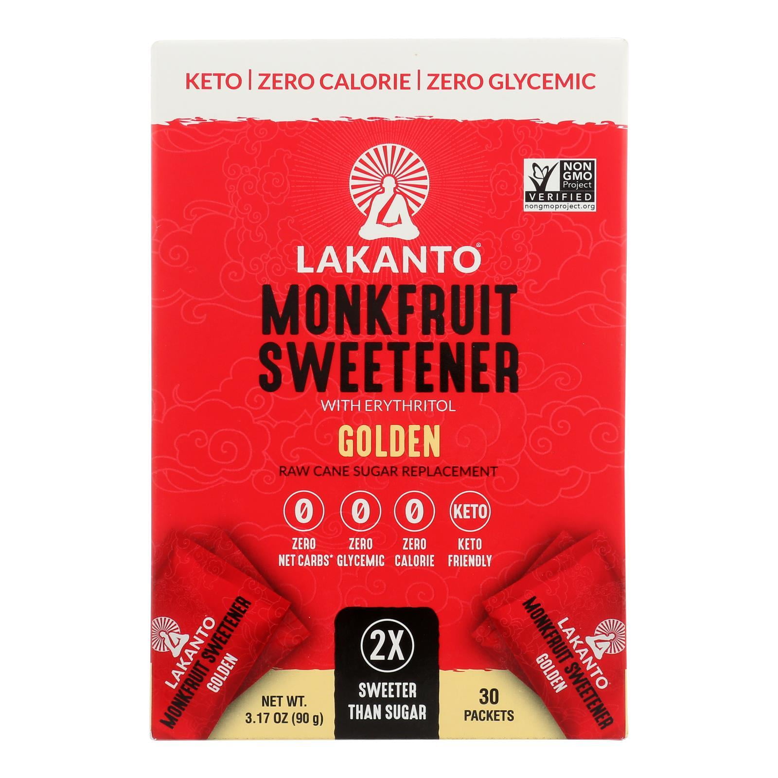 Lakanto - Monkfruit Sweetener Sticks - 30 Count - Case of 8 - 3.17 oz ...