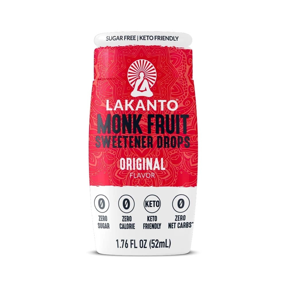 Lakanto Liquid Monk Fruit Extract Drops, 1.76 fl oz, Keto & Sugar-Free ...