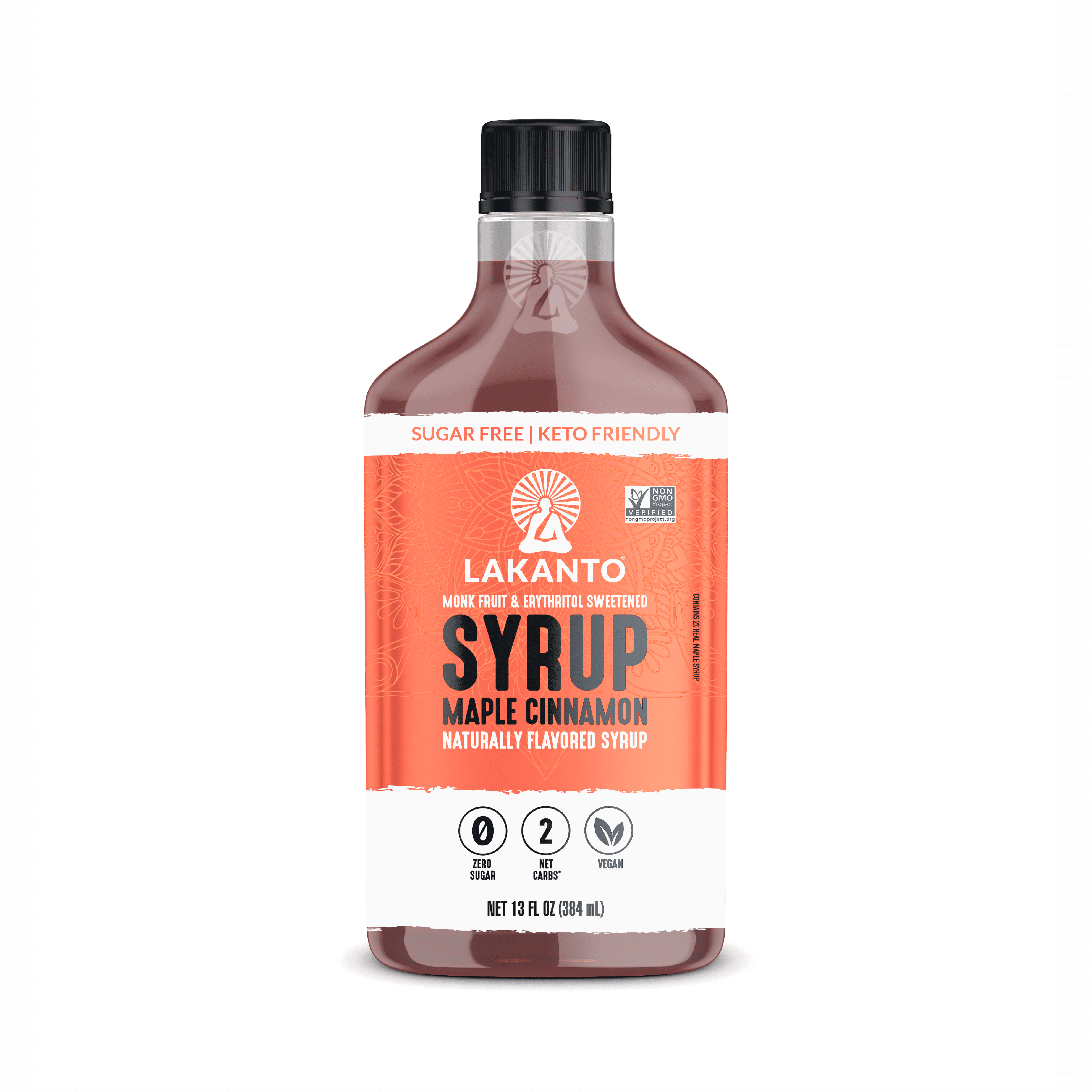 Lakanto Sugar-Free Monk Fruit Sweetener, Cinnamon Maple Syrup, Vegan ...